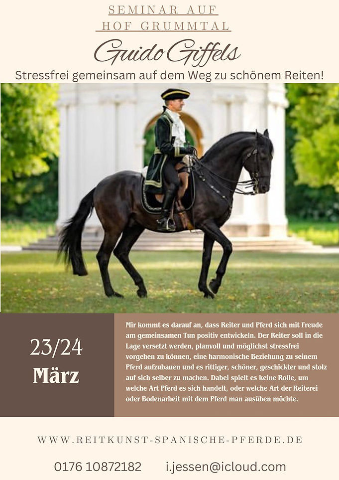 Reitkunst Iberische Pferde | Hof Grummtal | Seminare | Deutschland