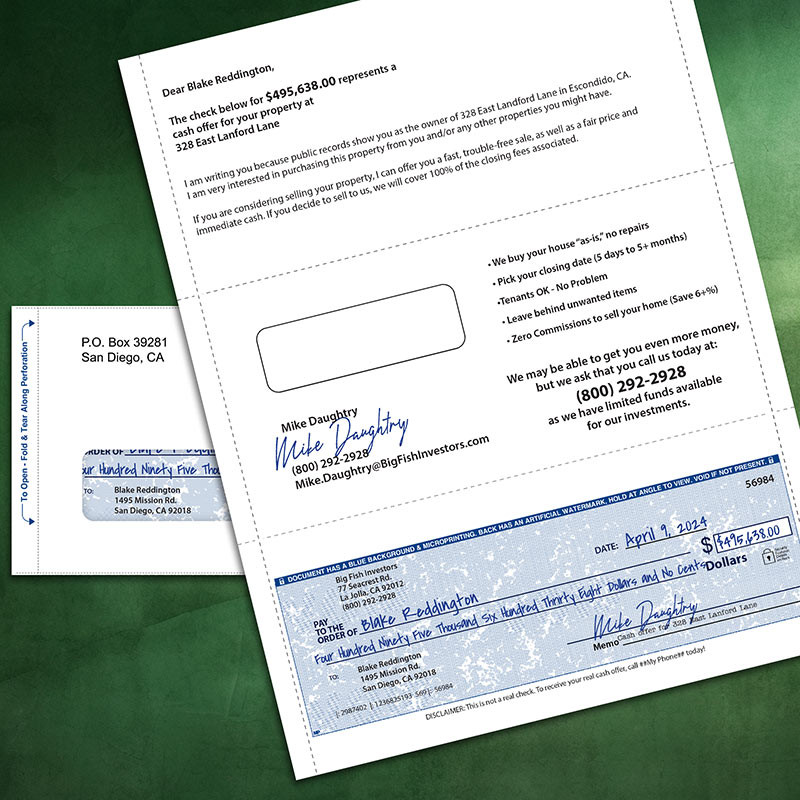 Snap Pack Check Letters | GoBig Printing, INC