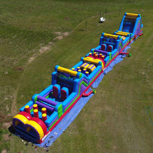 100' obstacle course | CaneRiverWaterslides