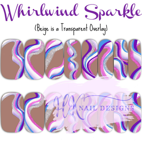 Whirlwind Sparkle- Transparent Overlay | Hk Nail Designs