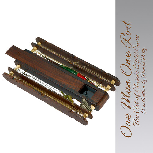 Classic rosewood 4 slat antique float winder with centre box | Onemanonerod