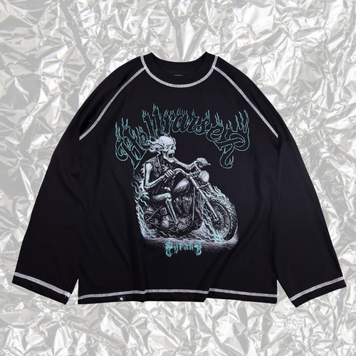 Hellraiser Polo Manga Larga Oversize | Tyrant Perú