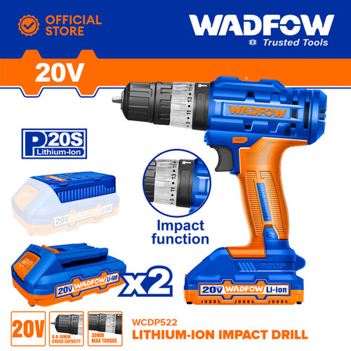 TALADRO DE IMPACTO INALAMBRICO 3/8 PROFESIONAL- WADFOW | INGCO DISTRIBUIDOR