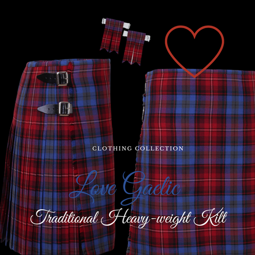 Traditional Heavyweight Love Gaelic Men's Kilt | Love Gaelic