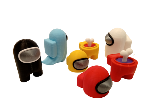 Kit x 5 Nuevos Among us | Rocket 3D