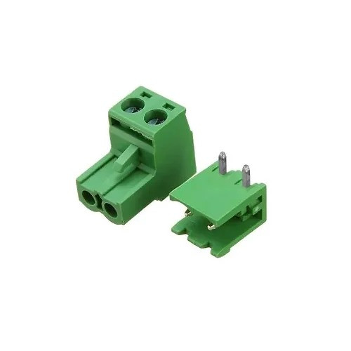 2 Pin Detachable Screw Terminal Block Connector - Right Angle-5.08 ...