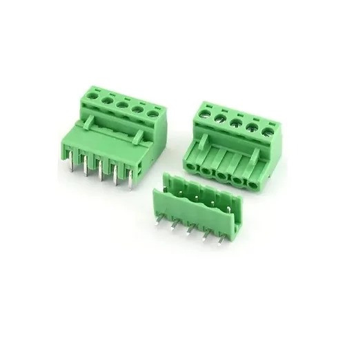5 Pin Detachable Screw Terminal Block Connector - Right Angle-5.08 ...