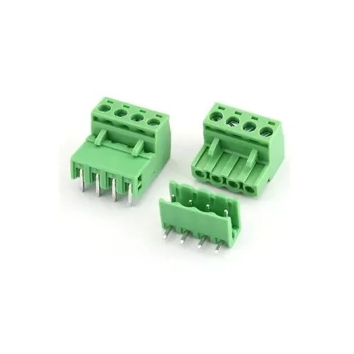 4 Pin Detachable Screw Terminal Block Connector - Right Angle-5.08 ...