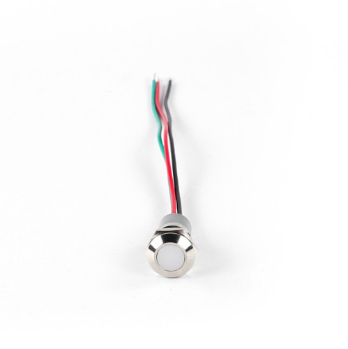 12mm RGB led metal indicator light with 400mm cable | RDR Store