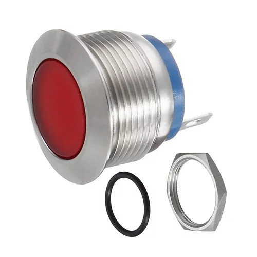 16mm RED Led Metal Indicator light waterproof 12v DC | RDR Store