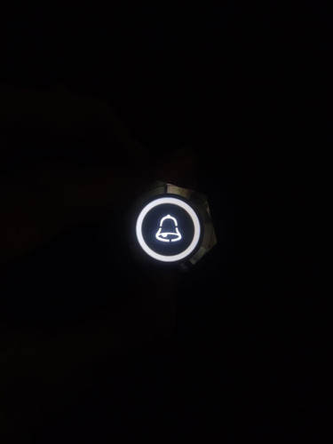 19mm Size WHITE BELL Symbol S.S Momentary Type Push Button Switch 5v ...