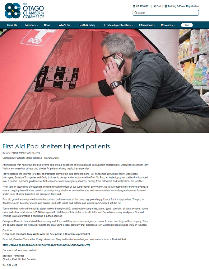 Media | New Zealand | First Aid Pod