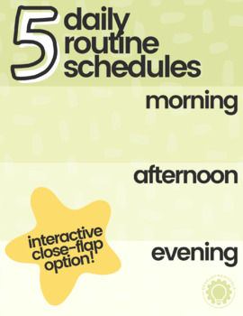 Visual Schedule for Classroom, Morning + Evening Routines: Interactive ...