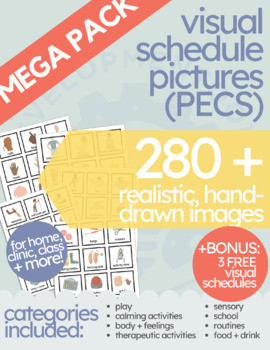 *MEGA PACK* 280+ PECS and 3 Visual Schedules for Sensory, School ...