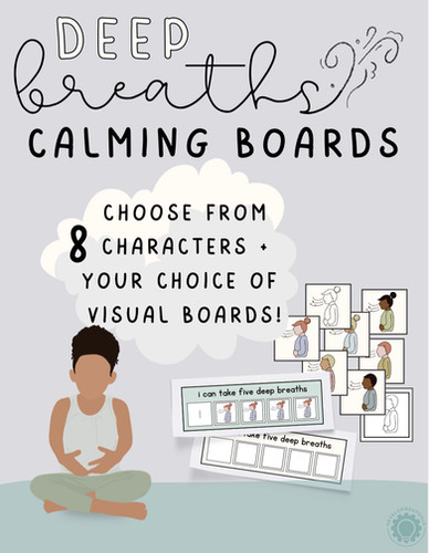 Deep Breaths Interactive Visual Board for Calm Down Corner, Behavior ...