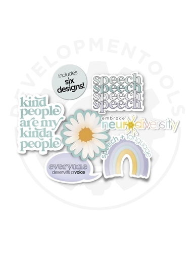 Speech Therapy Sticker Pack (Pack of 6!) | Developmentools