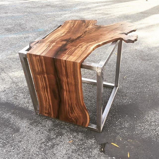 Walnut Waterfall Side Table | STATUSWOOD