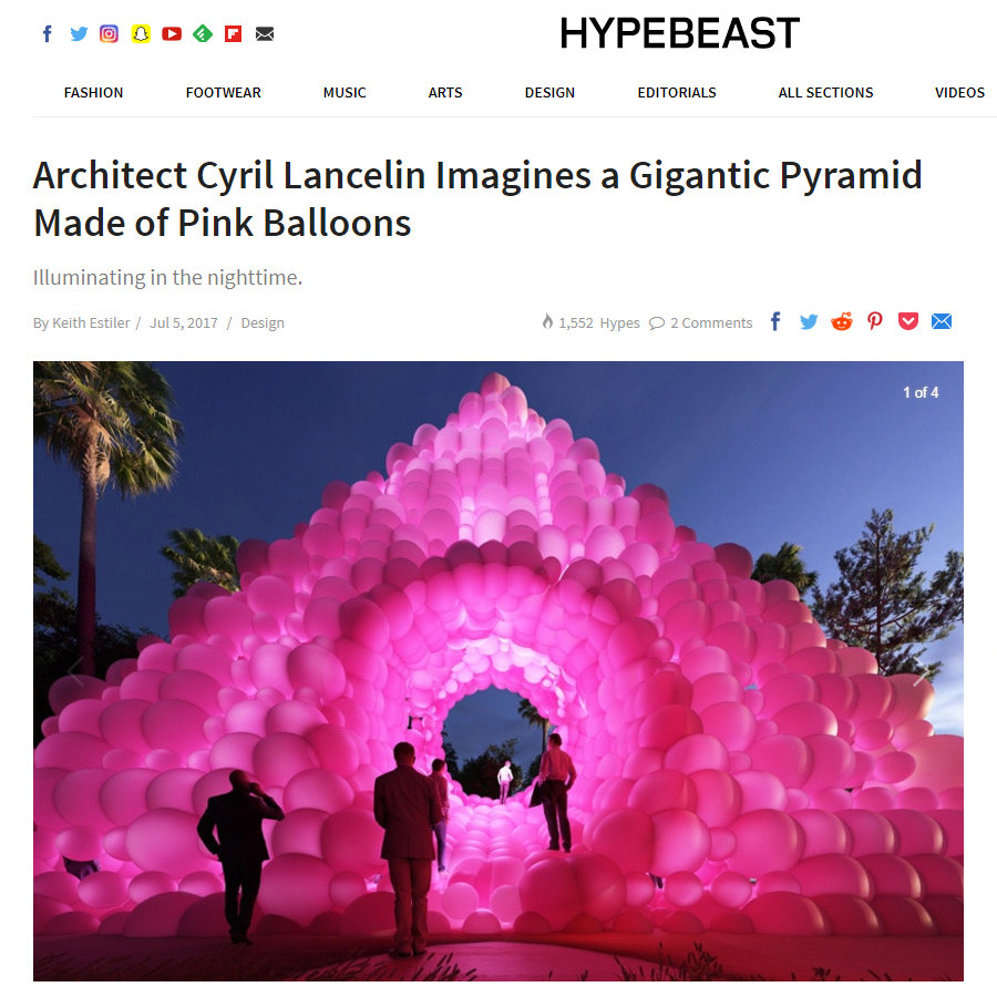 Pink Pyramid Installation on HYPEBEAST!