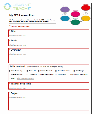 6ES Lesson Resources | lessons