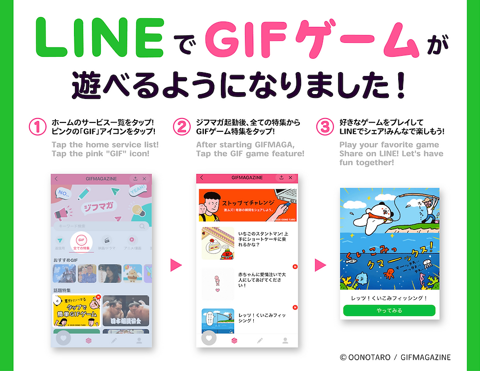 LINEでGIFゲームが遊べるようになりました！