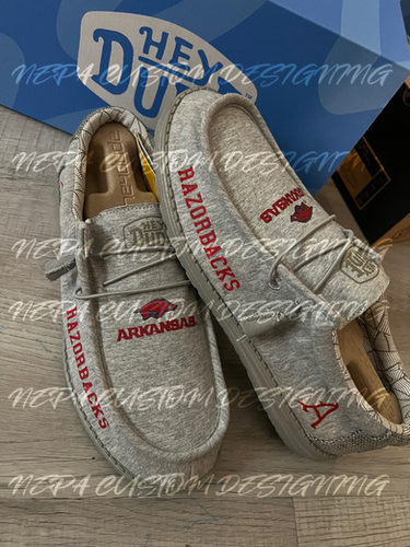 Personalized RAZORBACK Hey Dudes – Everyday Lifestyle Shoes & Gift Idea ...