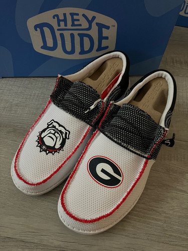 Custom UGA Bulldogs Hey Dude Shoes | Nepacustomdesigning
