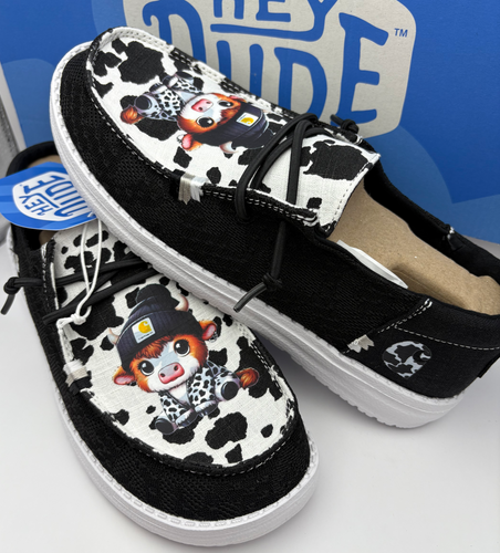 Custom Highland Cow Print Hey dudes | NepaCustomDesigning