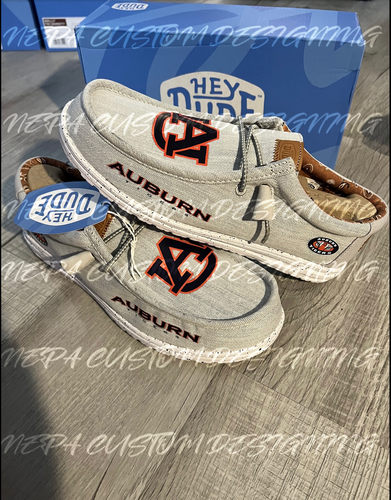 Custom Auburn Tigers Hey Dude Shoes | Nepa Custom Designing