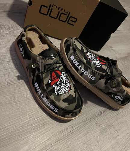 custom UGA Bulldogs Hey Dudes – Everyday Lifestyle Shoes & Gift Idea ...