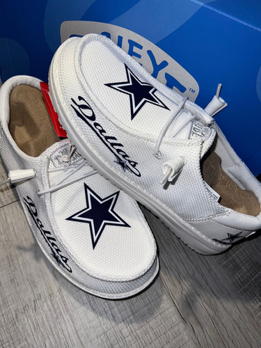 Shop Custom Dallas Cowboys Hey Dude Shoes | Nepa Custom Designing