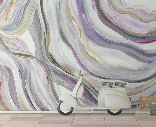 Watercolor Abstract Line Minimalist Removable Wallpaper | GK Wall Design