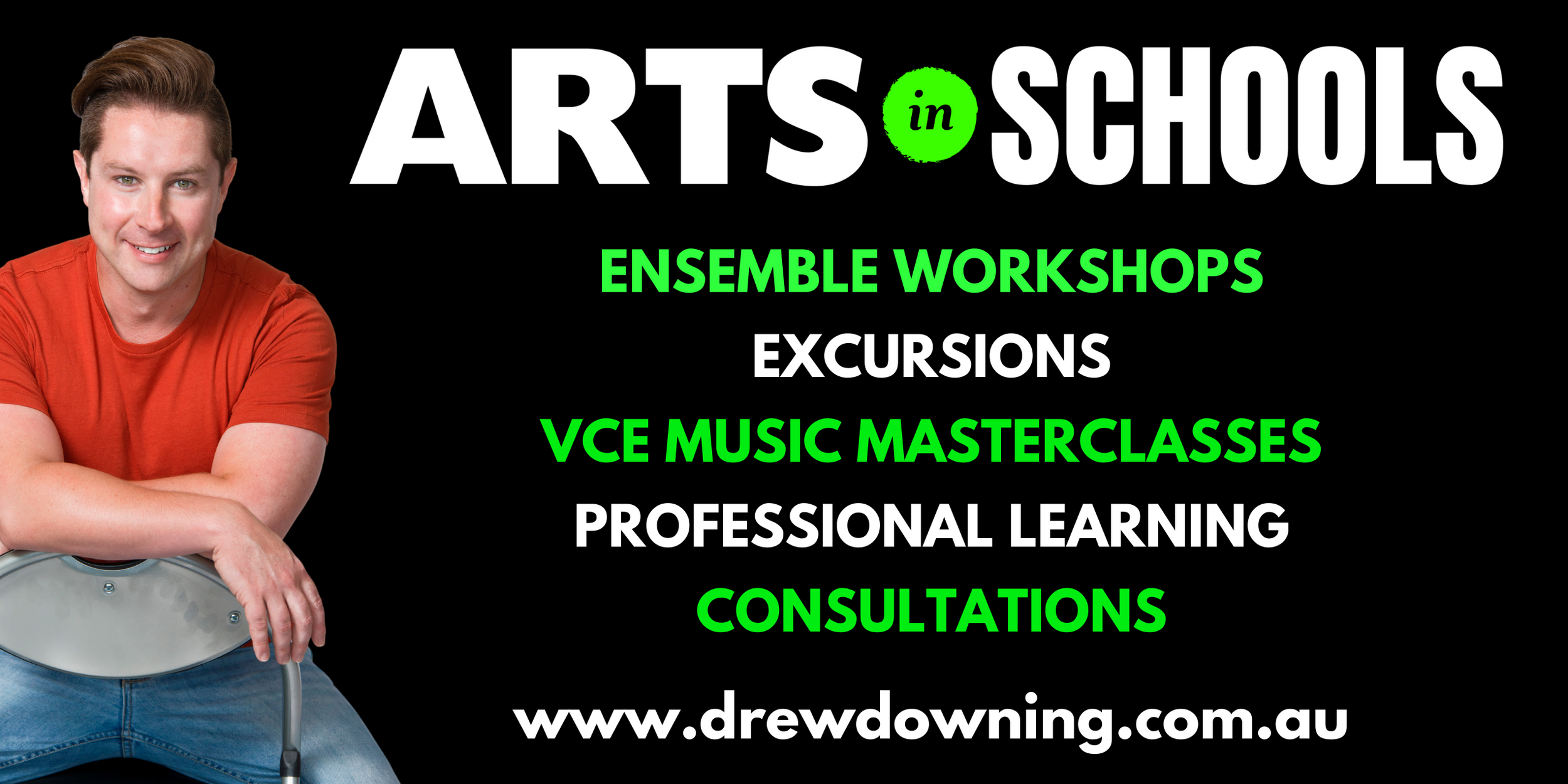 ARTS IN SCHOOLS | Book Now 2023 | Drew Downing