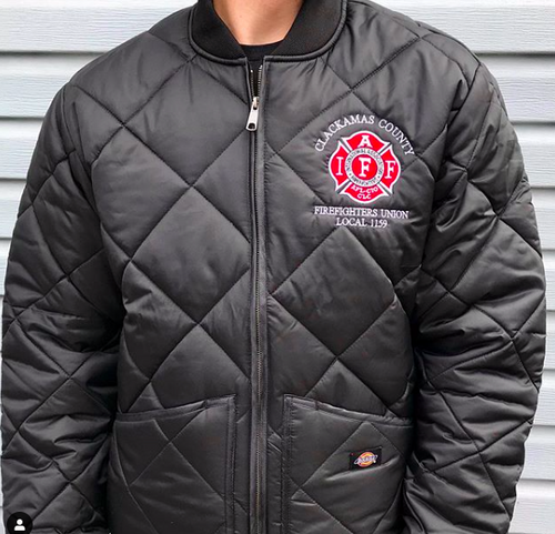 IAFF Firefighter Diamond Quilted Jacket | Bad Axe Prints