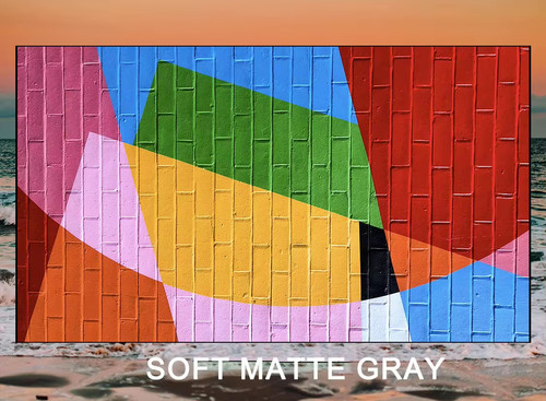 WP 100/120-Inch Soft Matte Gray Fixed Frame Projection Screen 4K UHD ...