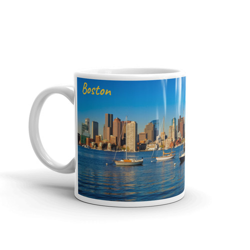 Boston White Glossy Mug III | TeBe Inspires