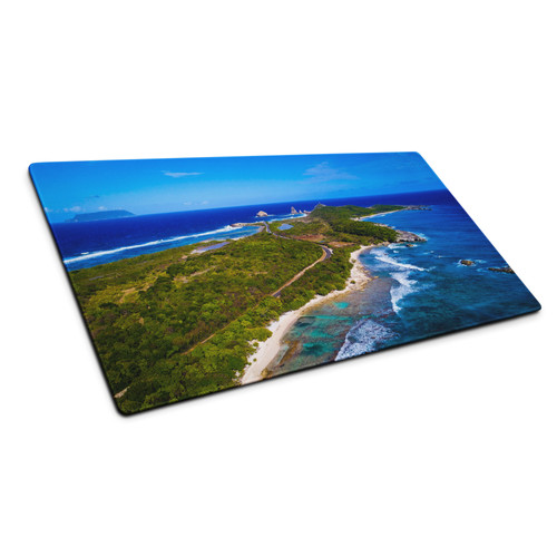 Tropical Coastline Desk Pad - Aerial View from the Caribbean Skies ...