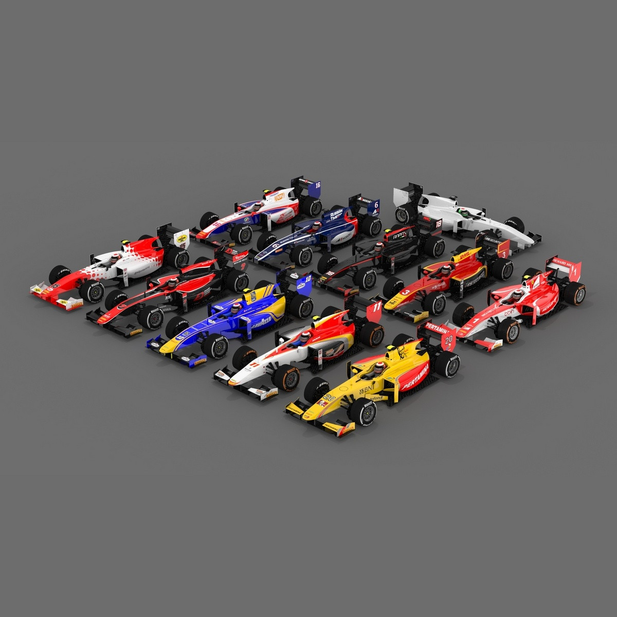 Formula 2 2017 Cars 3D model | OpticalDreamSoft