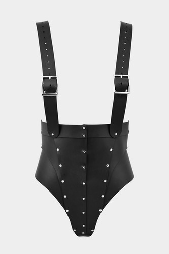 Black Leather Bodysuit