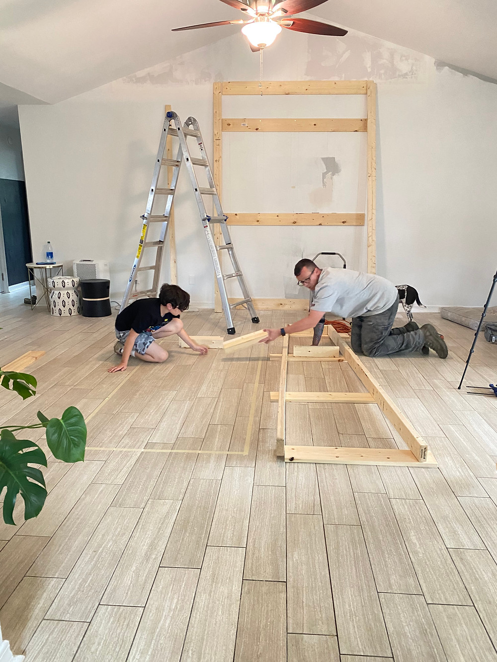 DIY Fireplace - 90s Living Room Renovation