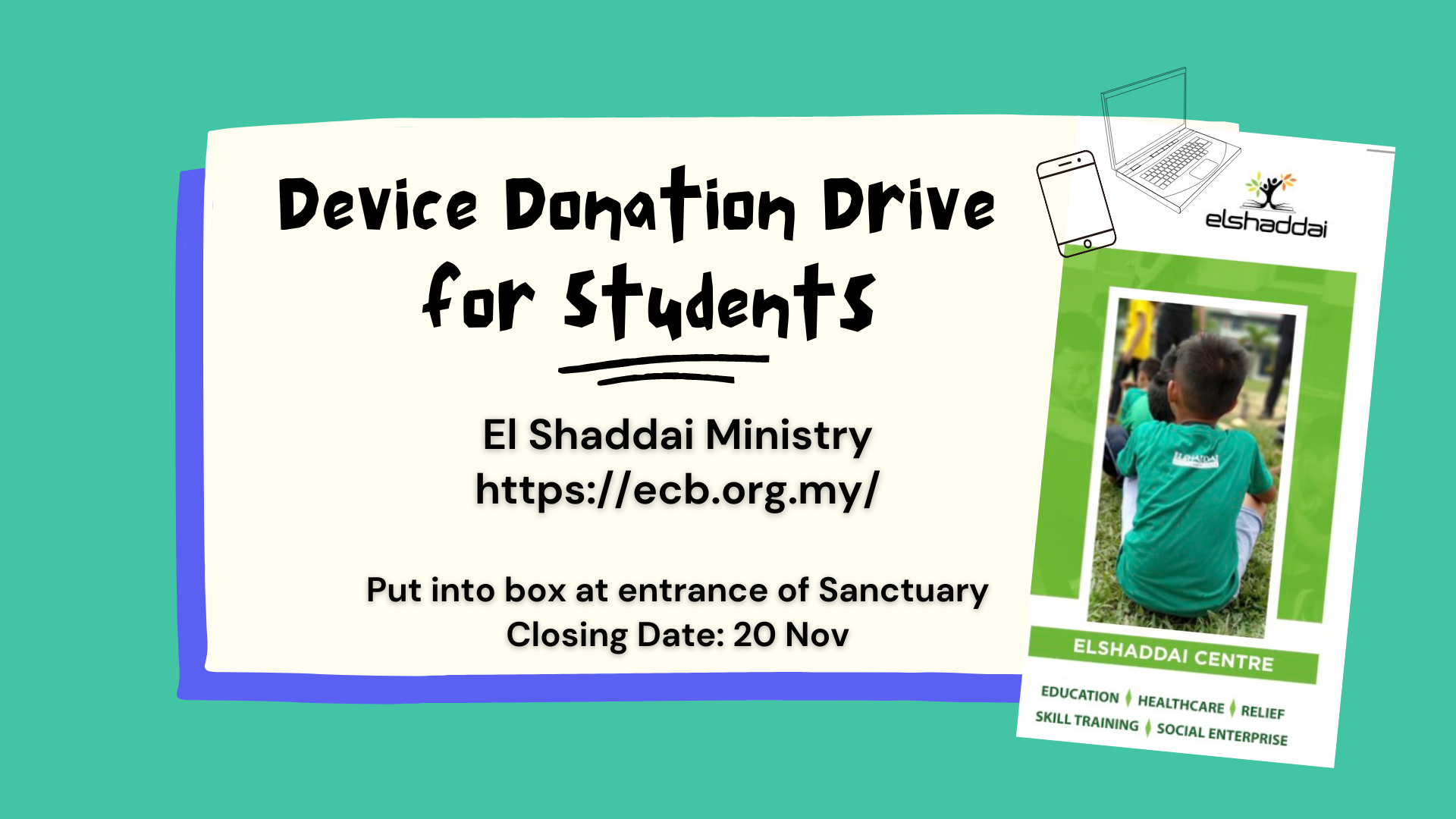 Device Donation Drive | Maranatha