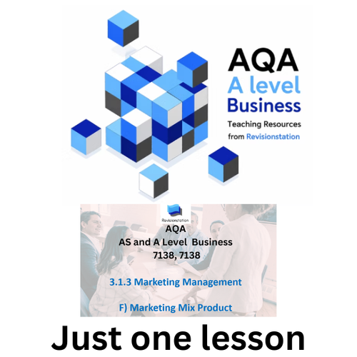 AQA A Level Business 3.1.3 Marketing Management F Marketing Mix Product ...