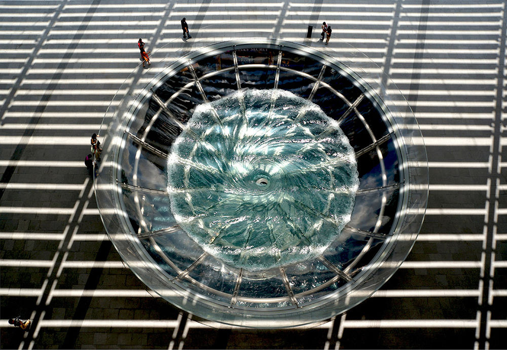 Wind Arbor and Rain Oculus by Ned Khan | Marina Bay Sands, Singapore