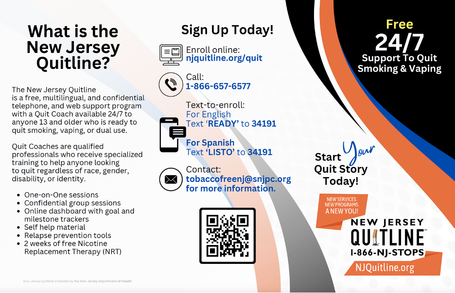 New Jersey Quitline Brochure | The Cooperative