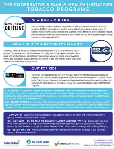 Cooperative + Family Health Initiatives Tobacco Programs 1-page Flyer ...