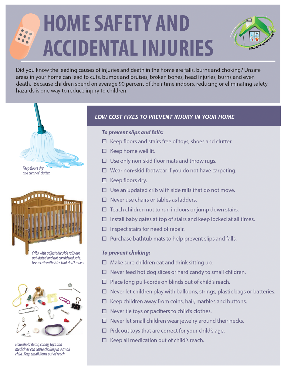 Home Safety & Accidental Injuries Action Sheet | SNJPC