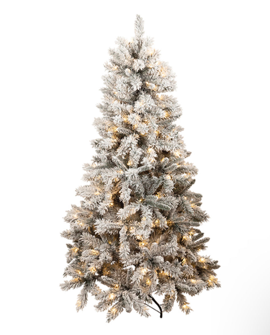 GREEN SNOW TREE WITH WARM LED LIGHTS | iikosdesign