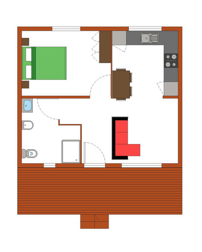 T1-56FM - CASA MODULAR T1 COM 56M² | Casa Diff