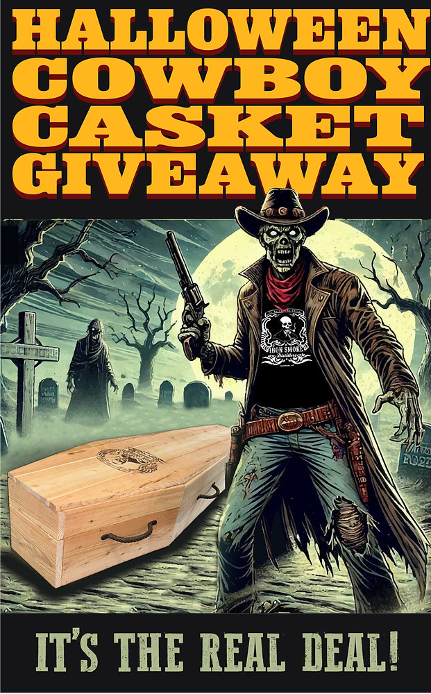 Halloween Giveaway—A Custom Made Cowboy Casket!