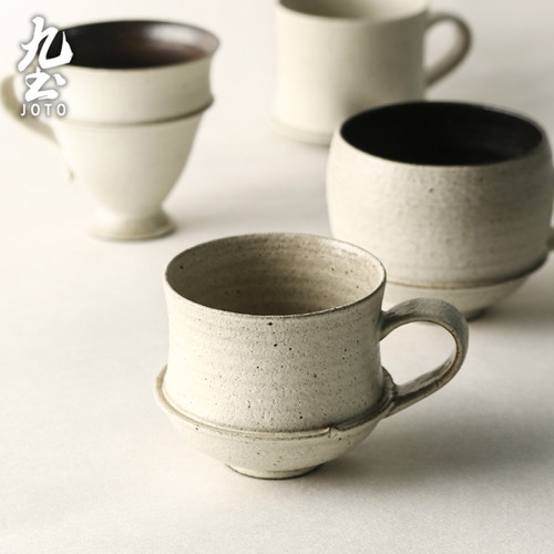 JOTO - Jingdezhen Ceramic Mug with Handle, 330ml, Simple, Office ...