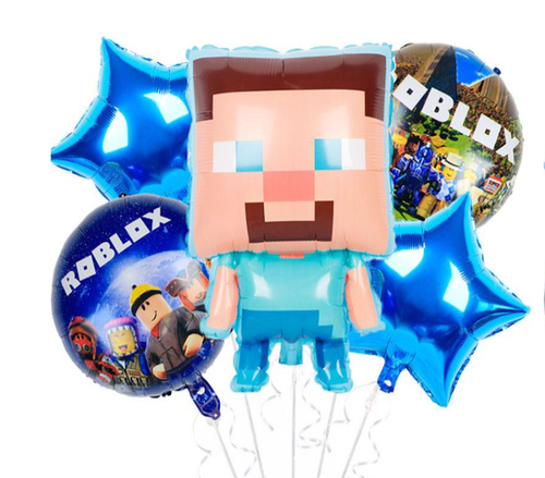 Steve and Roblox Balloon Bouquet | balloonsatthecurb